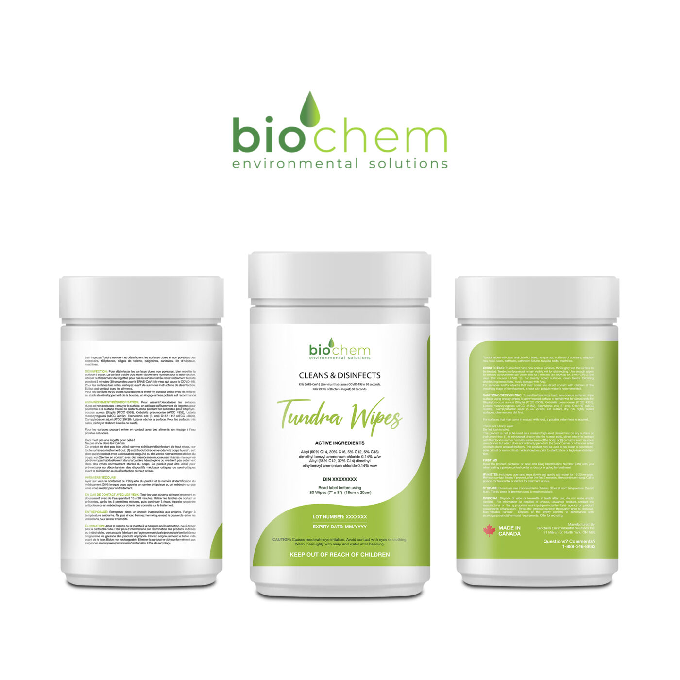 Biochem Disinfecting Wipes: Orion, Rapid Klere, Rapid Kleans